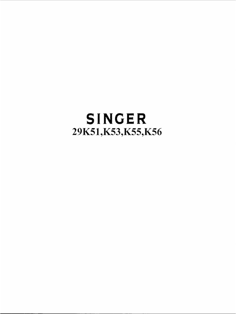 Singer-29K51+53+55+56 Parts EN | PDF