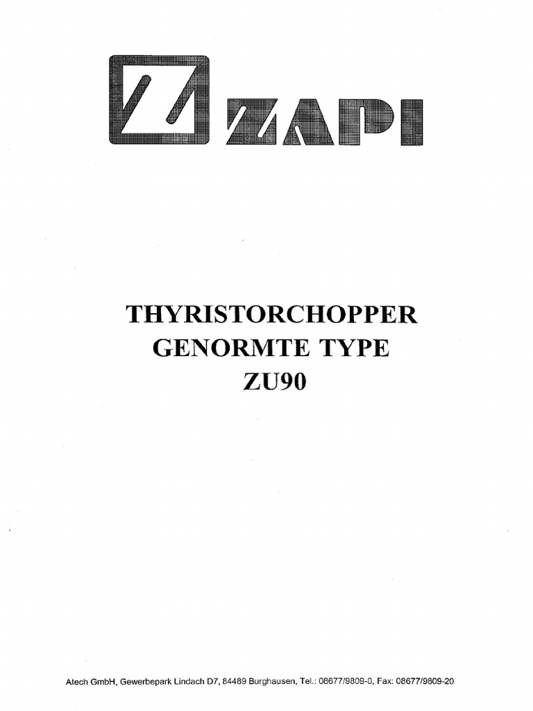 Zapi Bimotor ZU90 (Aleman | PDF