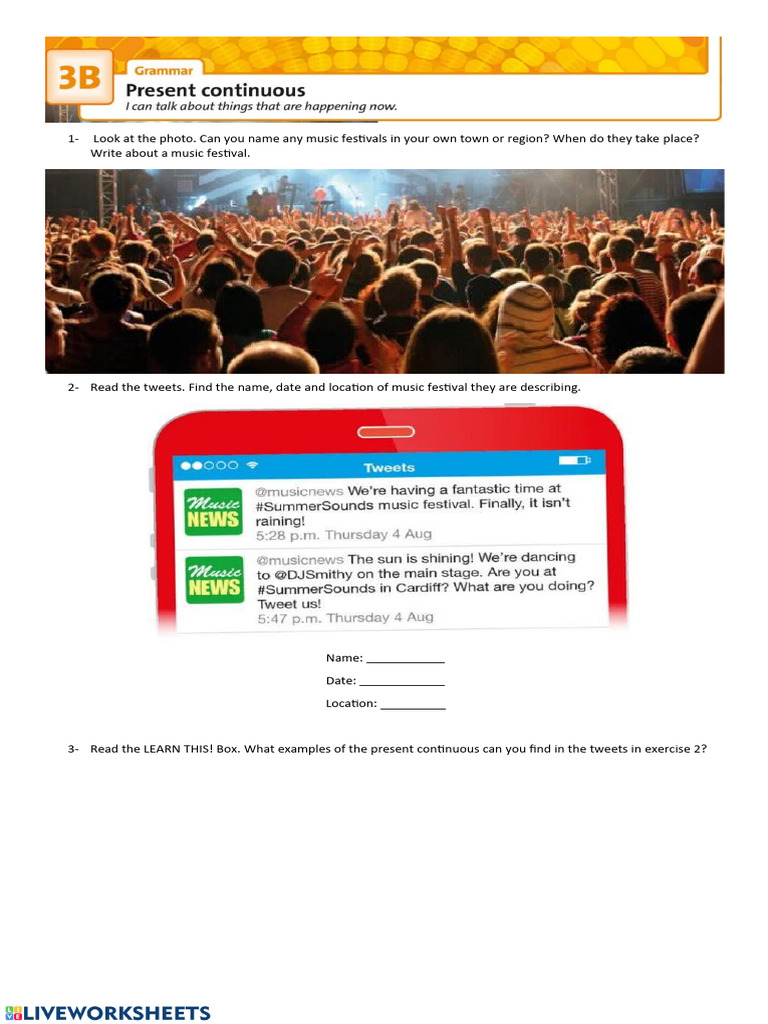 Present Continuous | PDF