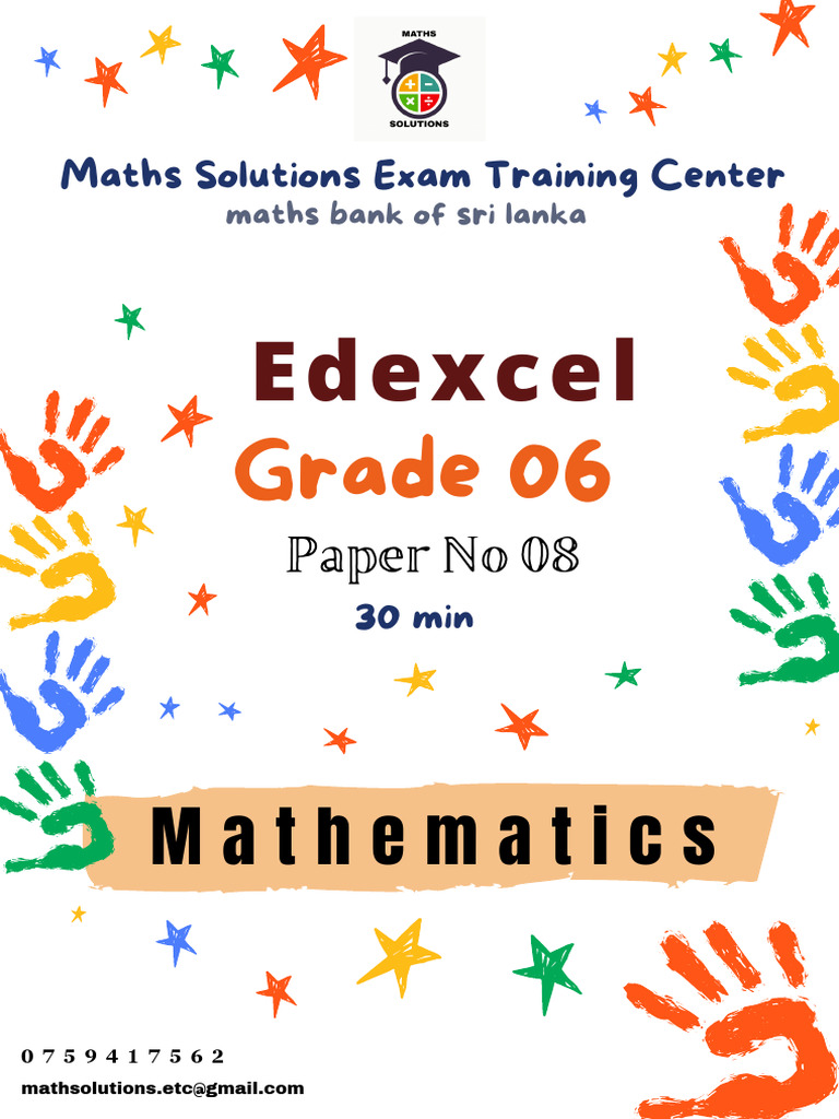 Edexcel Primary Paper No 08 | PDF | Mathematics | Elementary Mathematics