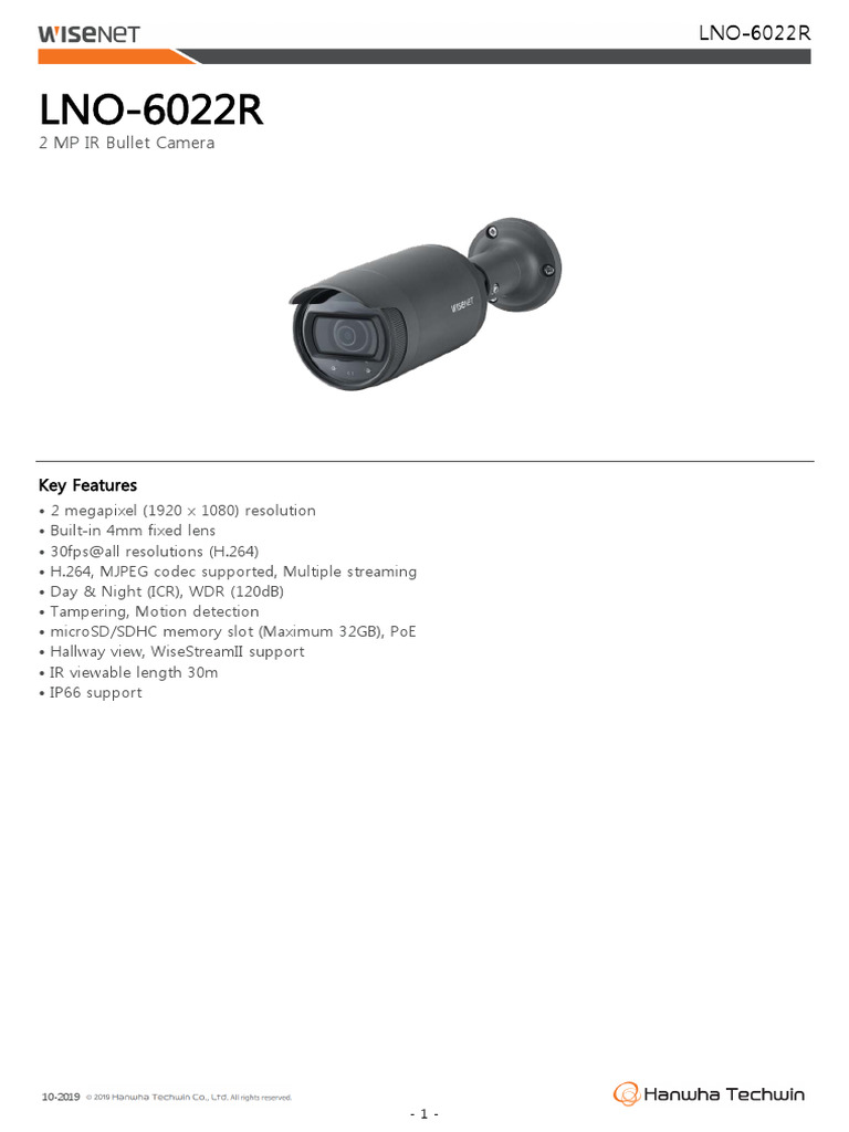 Datasheet Lno-6022r 191024 1 | PDF | Pixel | Network Protocols