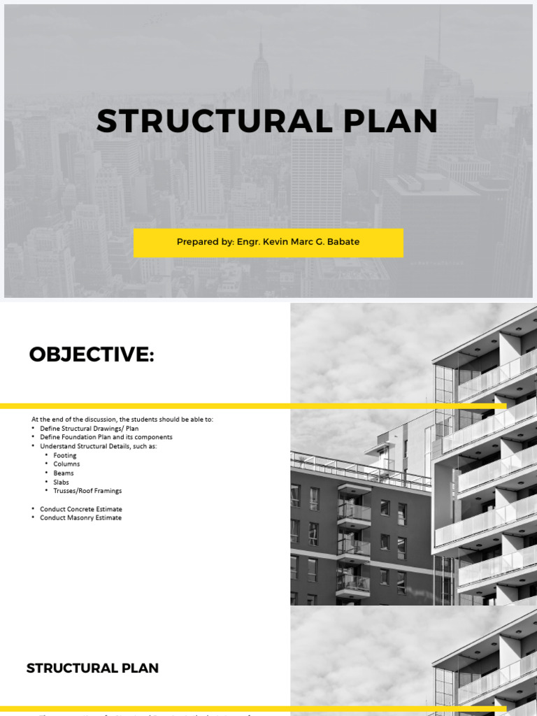 Week 5 - Structural Plan | PDF | Foundation (Engineering) | Concrete