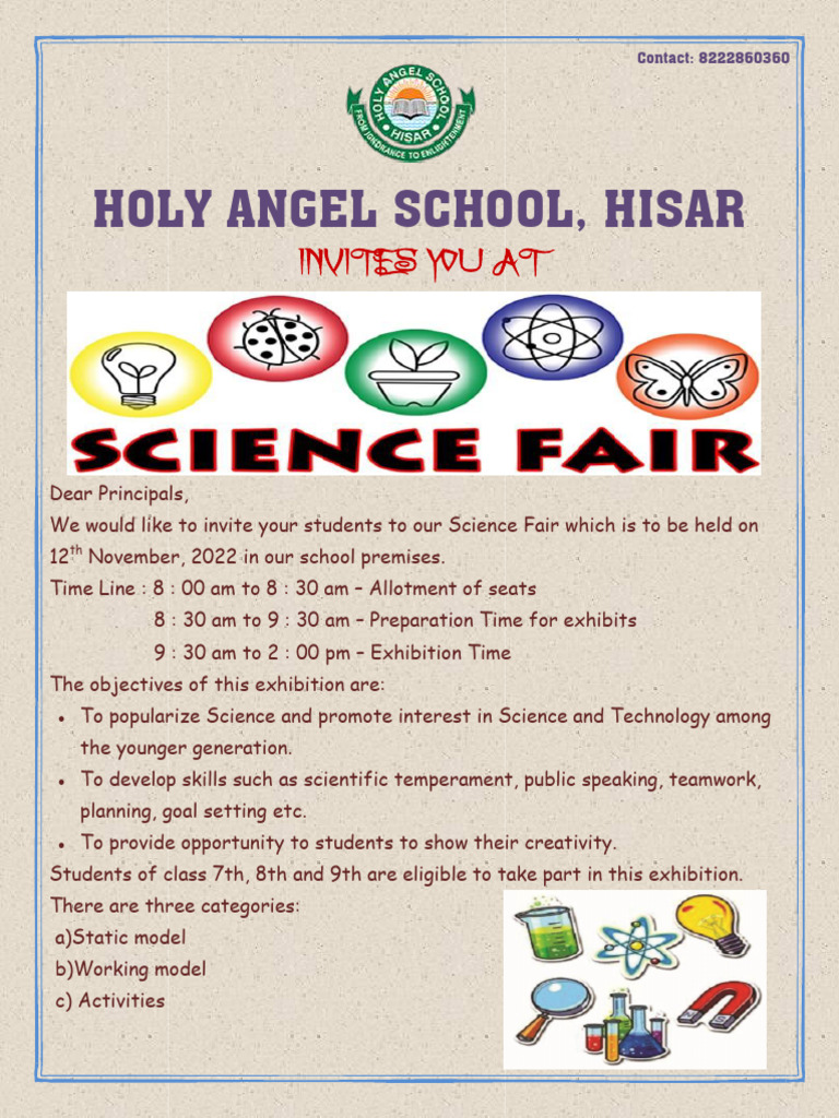 Details of Science Fair Invitation | PDF | Science | Cognition