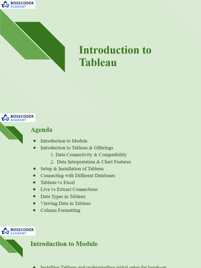Introduction To Tableau | PDF | Microsoft Excel | Databases