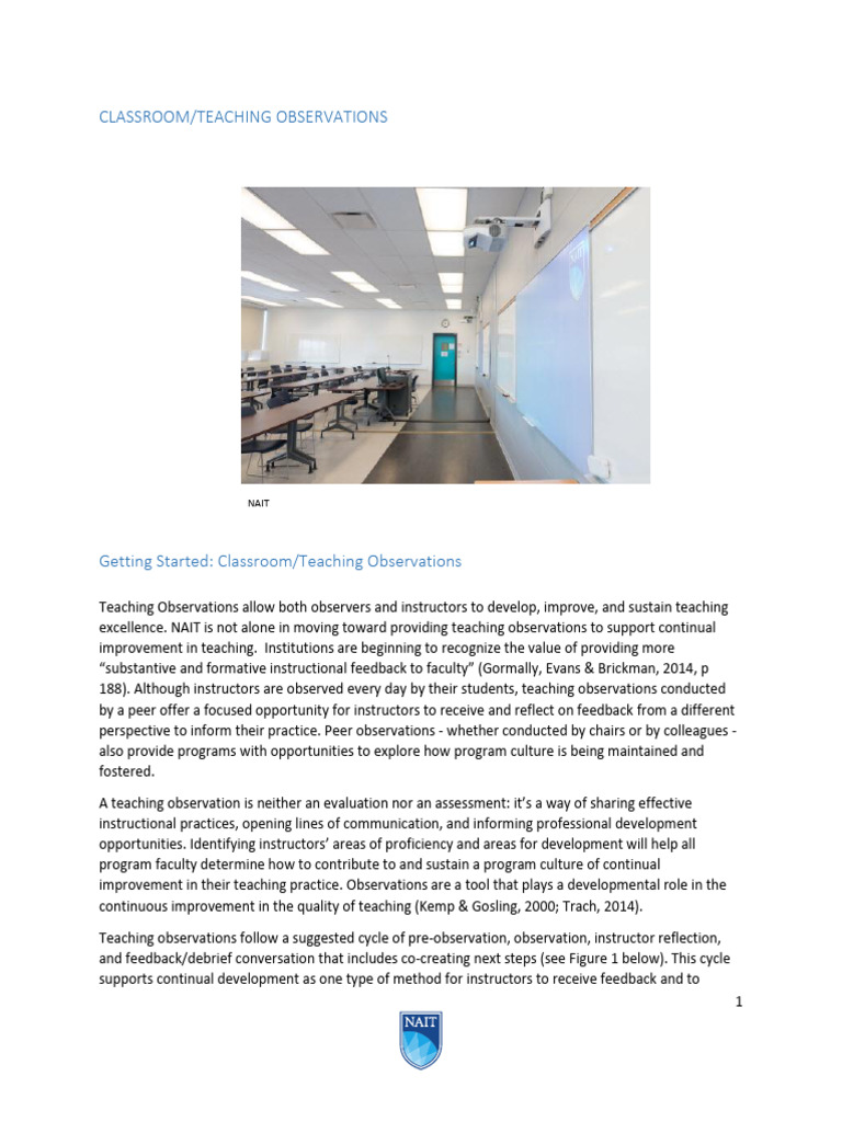 Resource Module For Observations | PDF | Teachers | Learning