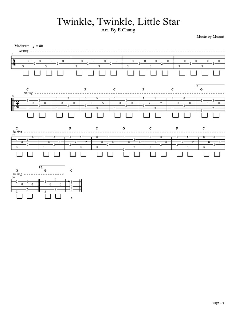 Twinkle Twinkle Little Star | PDF