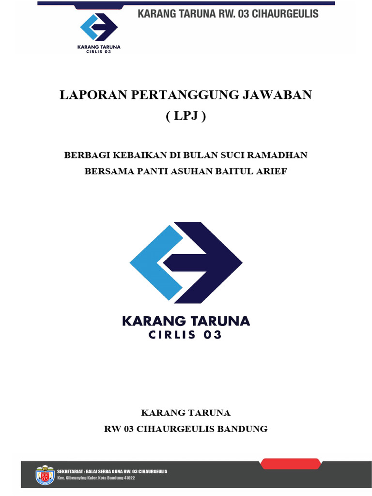 LPJ Kegiatan Santunan Ramadhan 2022 | PDF