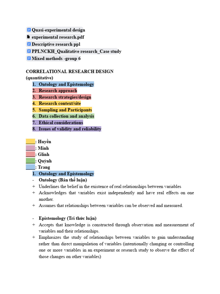 Correlational Research Design Pdf Sampling Statistics Survey