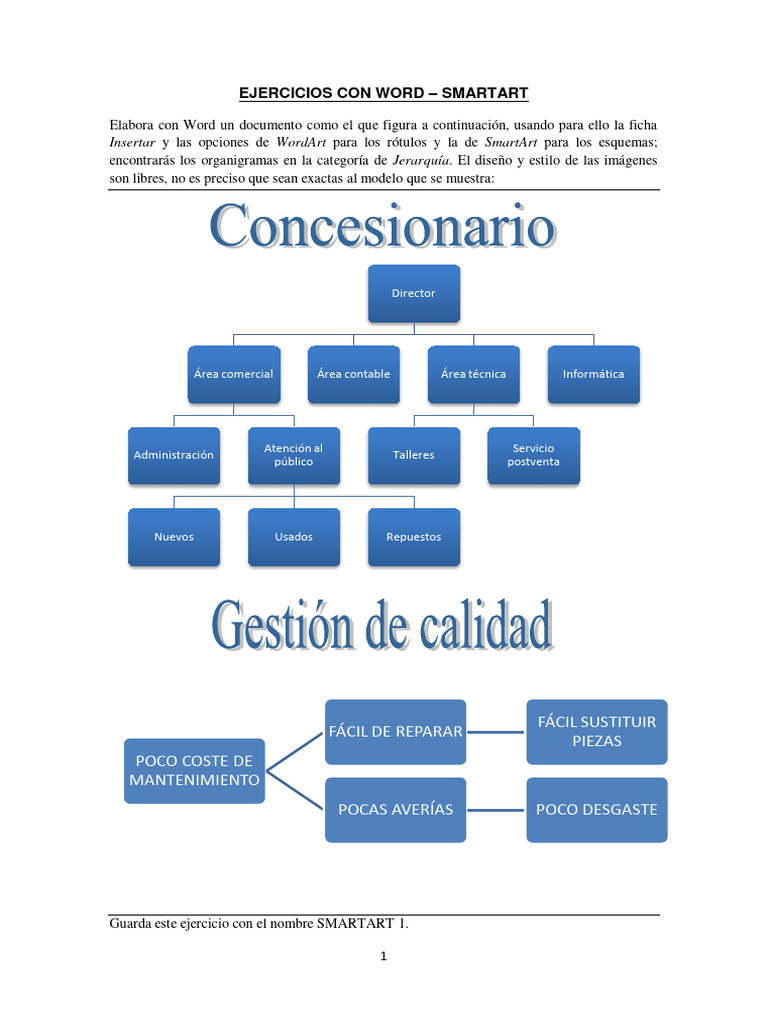 Ejercicio Con Word - Smartart | PDF