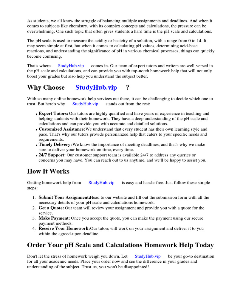 Ph Scale And Calculations Homework 15 3 Pdf Ph Homework