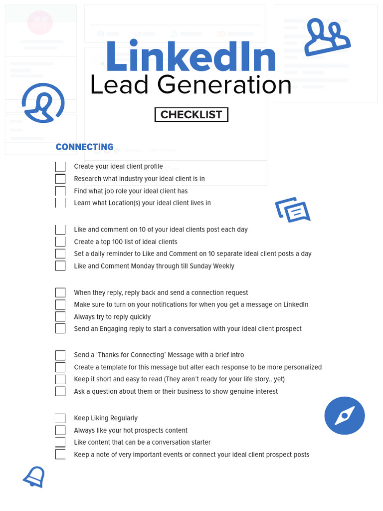 LinkedInLeadGeneration Checklist | PDF | Linked In | Internet