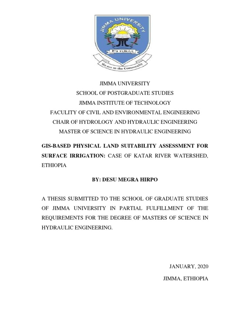 5 GIS-BASED PHYSICAL LAND SUITABILITY ASSESSMENT FOR SURFACE IRRIGATION ...