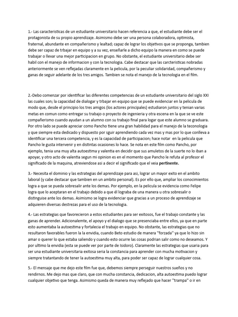 Resumen 3 Idiotas | PDF | Aprendizaje