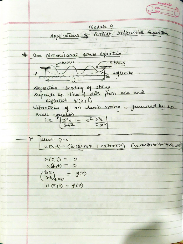Application of Partial Differential Equations | PDF
