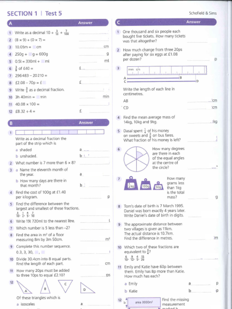 Paper Mental Maths Year 5 (1) - 5 | PDF