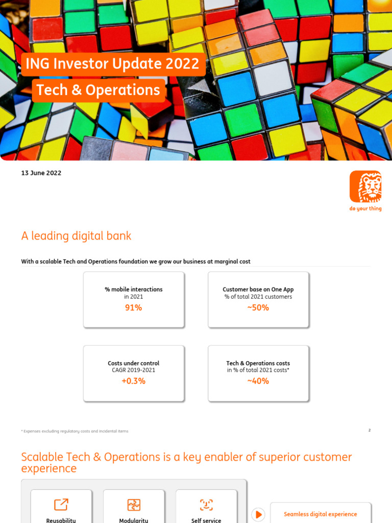 ING Investor Update 2022 Tech and Operations | PDF | Regulation ...