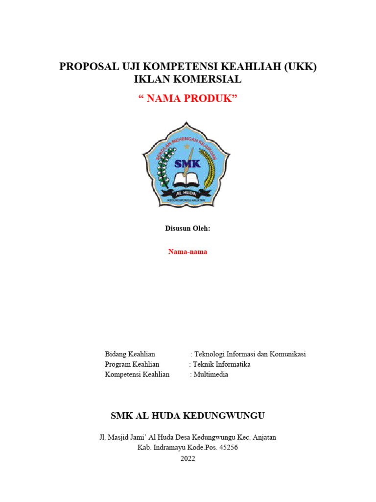 Contoh Proposal Project Ujikom | PDF | Bisnis | Seni