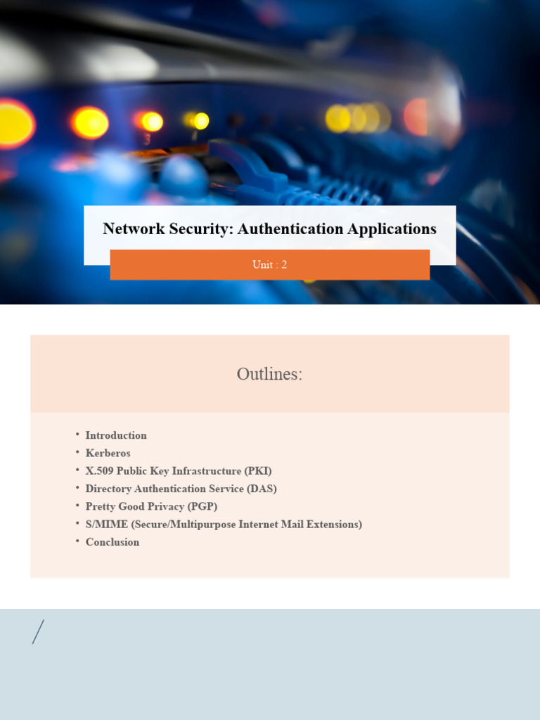 Network Security Unit 2 | PDF | Public Key Certificate | Authentication