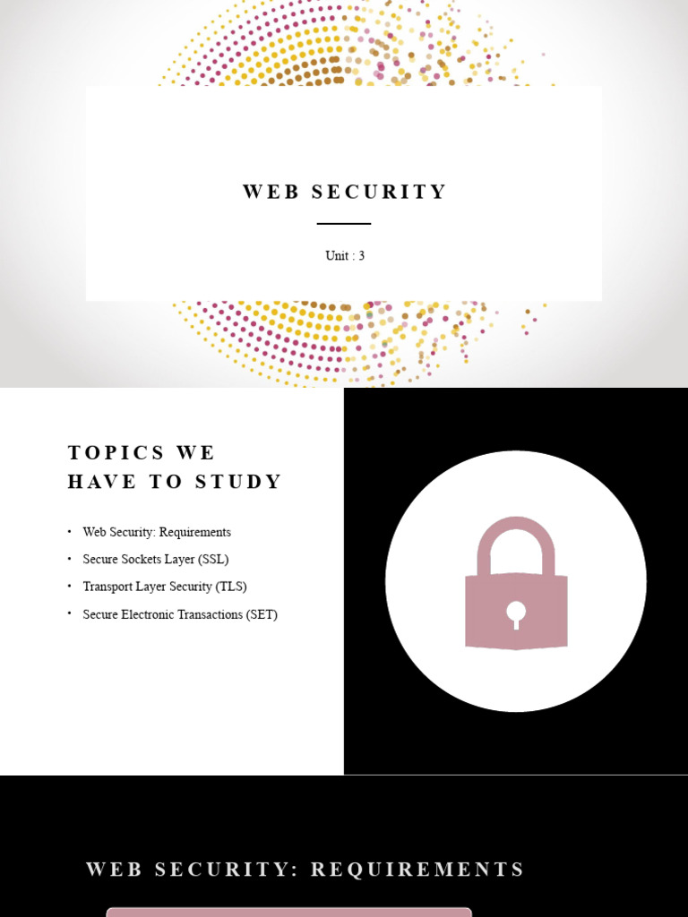 Network Security Unit 4 | PDF | Transport Layer Security | Information Security