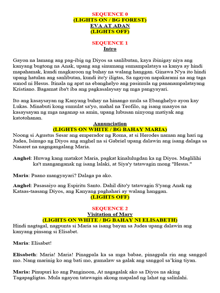 Script For Senakulo FINAL | PDF