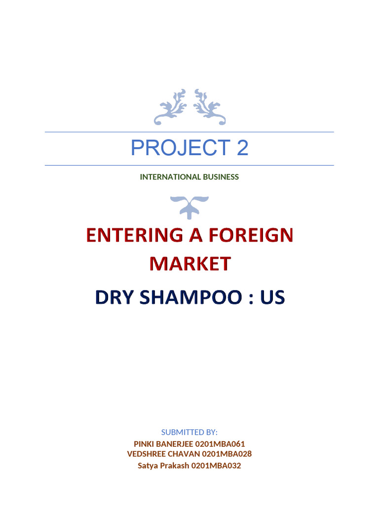 IB Project 1 | PDF | Pricing | Shampoo
