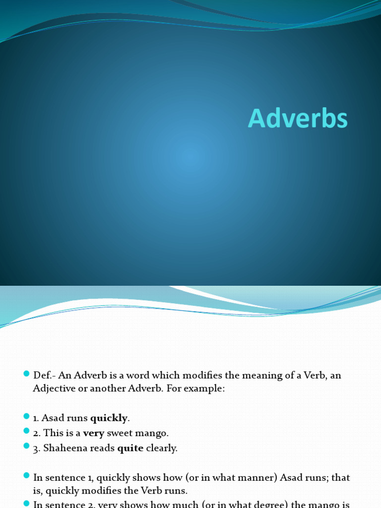 5 Adverbs | PDF | Adverb | Adjective