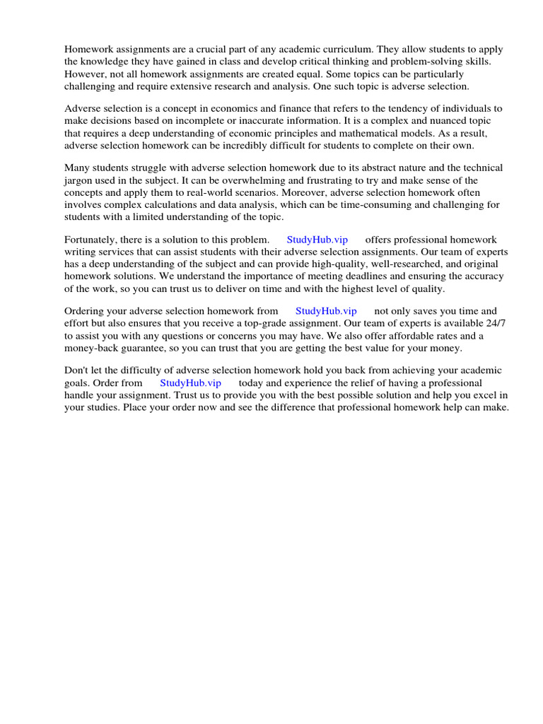 Adverse Selection Homework | PDF | Adverse Selection | Insurance