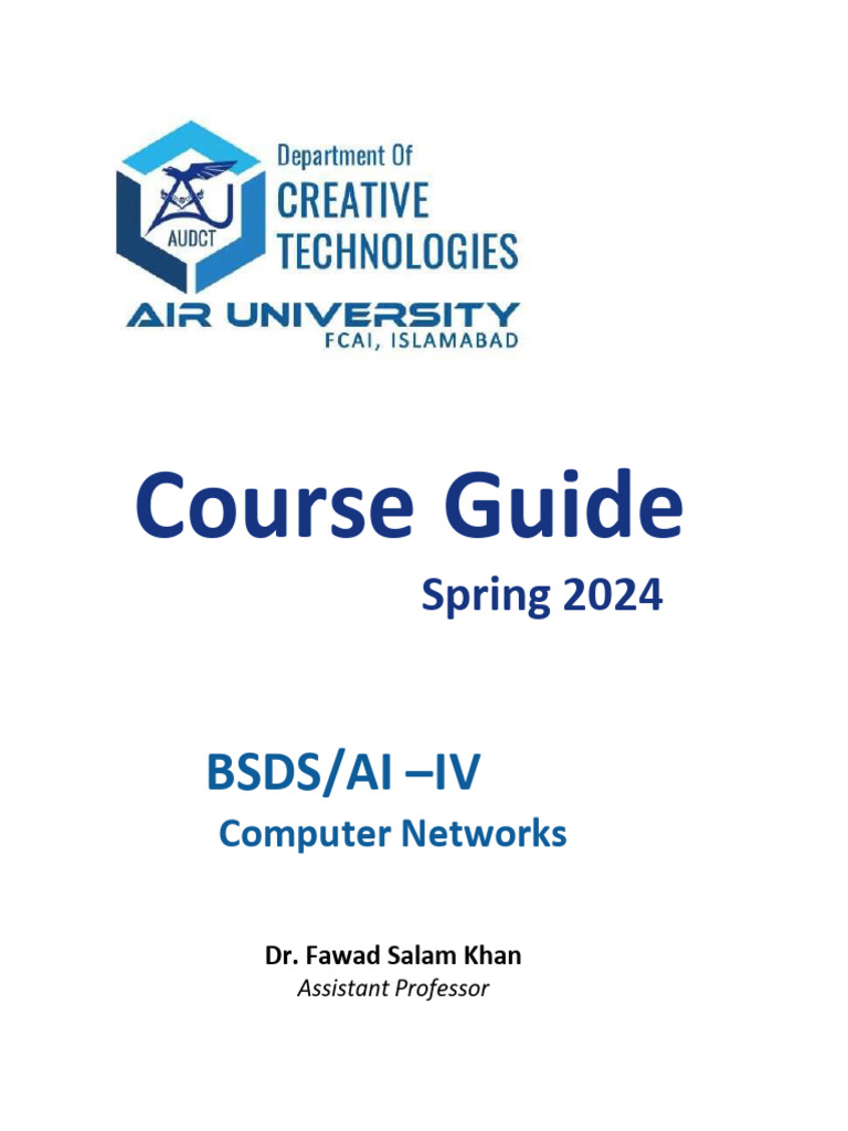 Computer Networks - Course Guide (BSDS-AI-IV, Spring 2024) | PDF ...