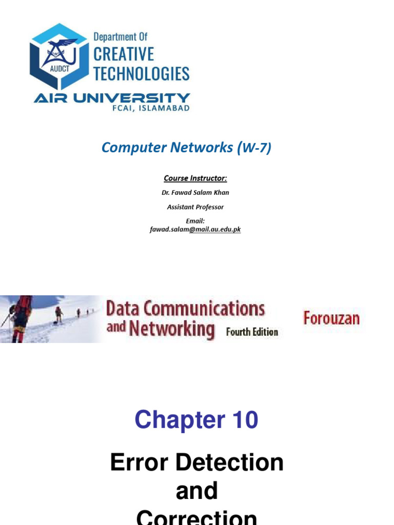 CN - W07 - Error Detection and Correction (Block Codes) | PDF | Error Detection And Correction ...