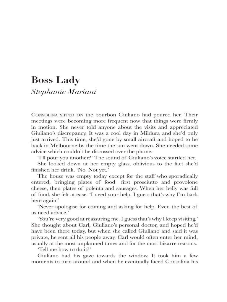 Boss Lady | PDF | Mystery, Thriller & Crime Fiction