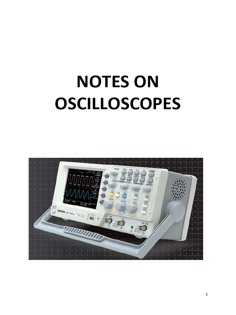Notes On Oscilloscopes 1645711903 | PDF | Phase (Waves) | Analog To ...