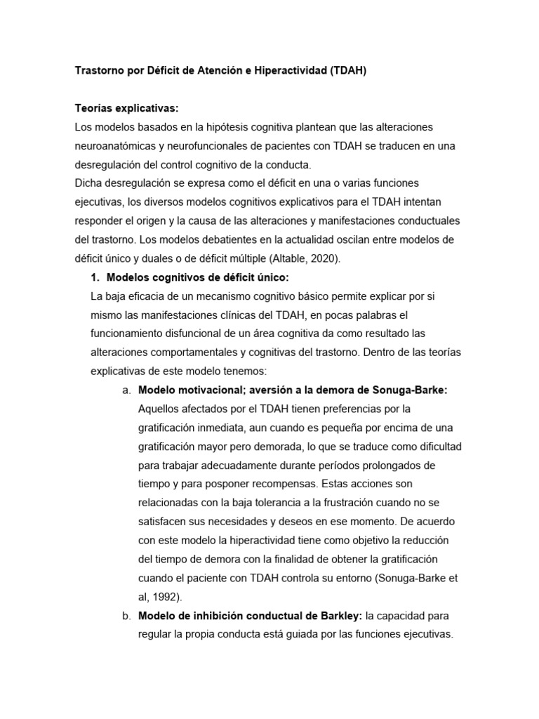Extra Trastorno Por Déficit de Atención e Hiperactividad | PDF | Desorden hiperactivo y deficit ...