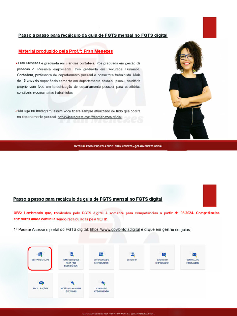 Recalculo de FGTS Digital: Passo a Passo | PDF | Contabilidade | Business