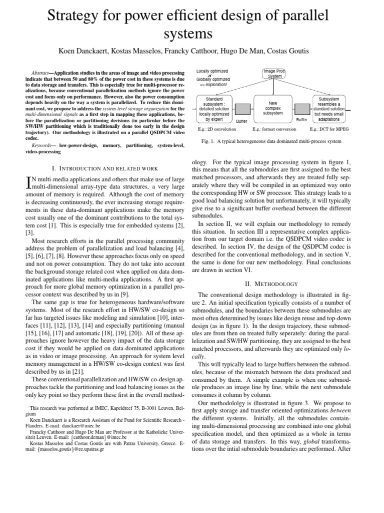 Strategy For Power Efficient Design of P | PDF | Parallel Computing | Central Processing Unit