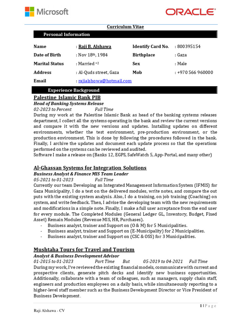 Raji Alshawa CV 22-02-2024 | PDF | Databases | World Wide Web