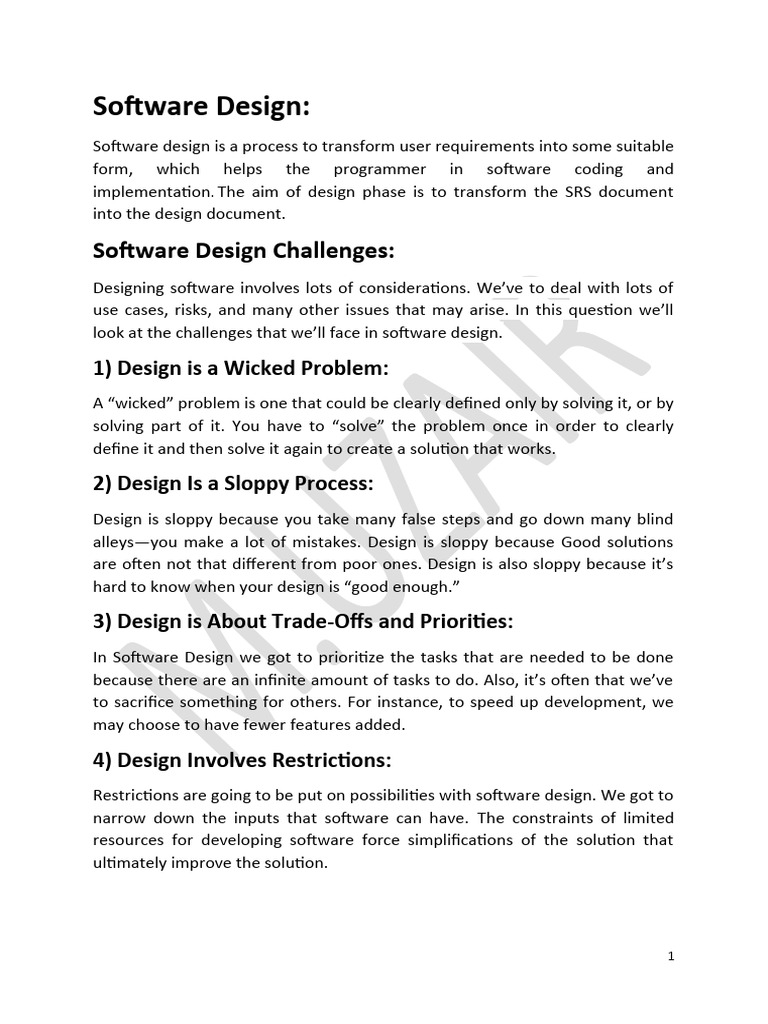 Software Design | PDF | Object (Computer Science) | Class (Computer ... Software Design | PDF | Object (Computer Science) | Class (Computer ...