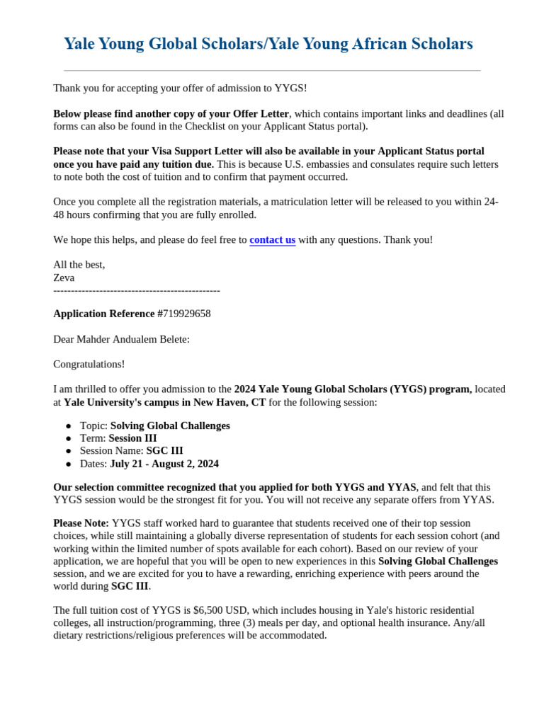 Acceptance of Offer | PDF | Tuition Payments | Fee