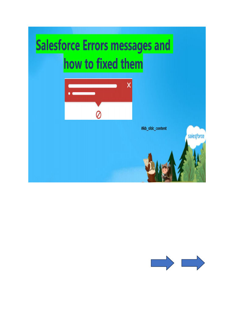 Salesforce Errors Messages And How To Fixed Them Pdf Computing 0498