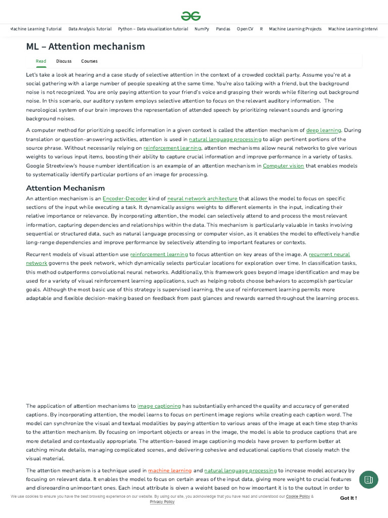 Attention Mechanism | PDF | Computational Neuroscience | Cognitive Science