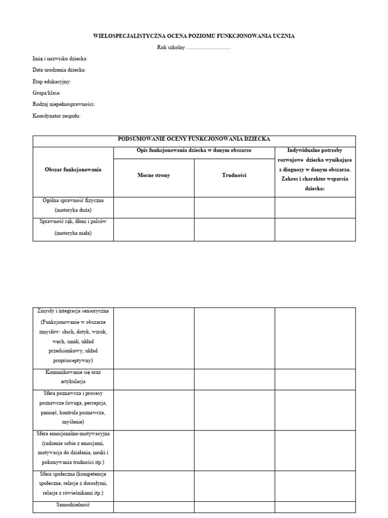 Wzór WOPFU, Przykładowy Arkusz | PDF