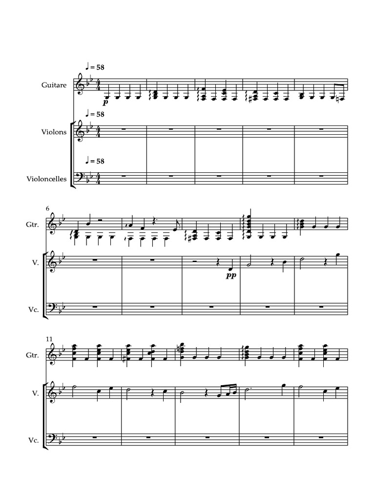 Dernière Danse Score | PDF