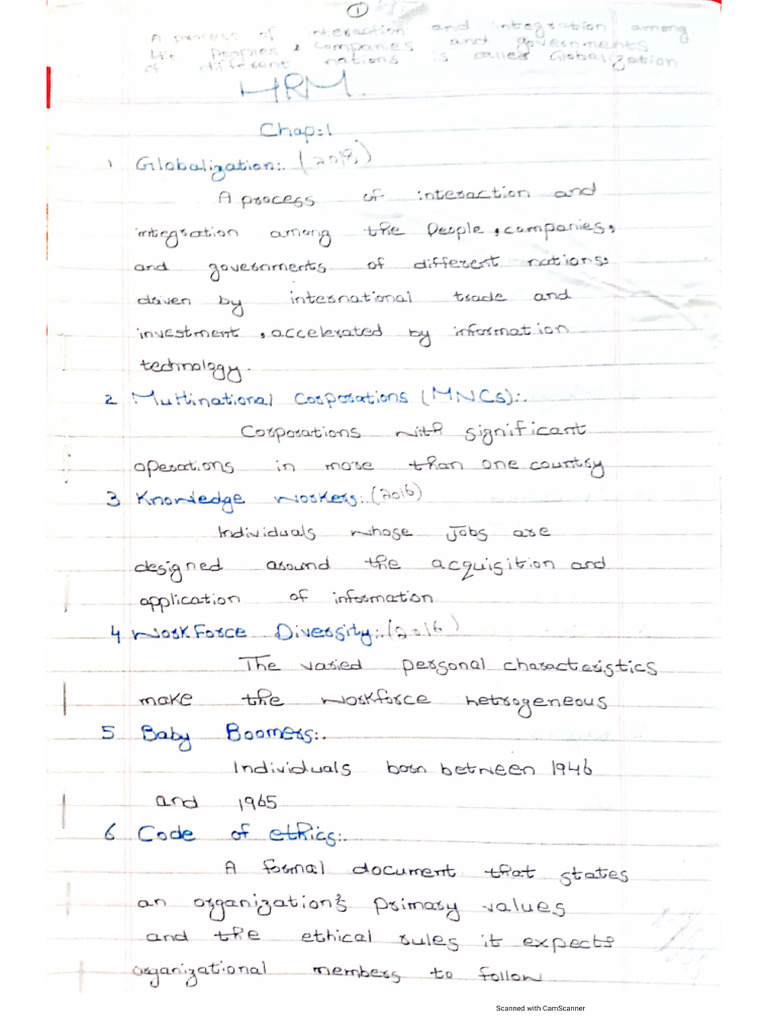 HRM Short Notes | PDF