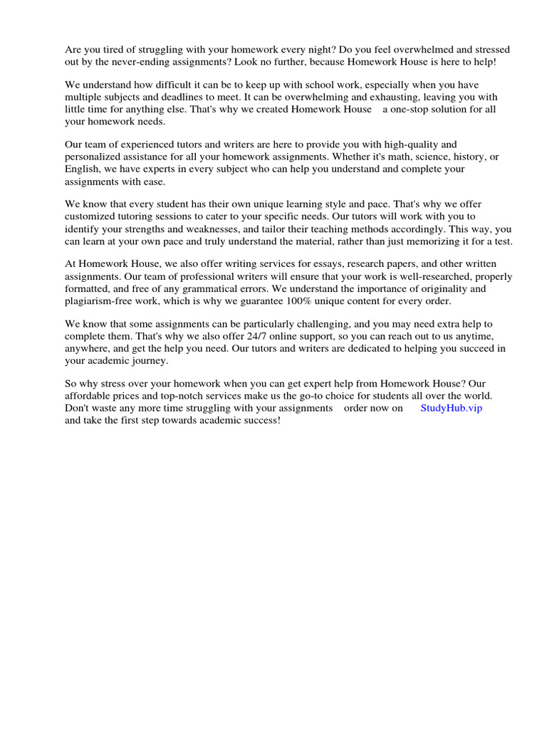 Homework House | PDF | Homework | Teachers