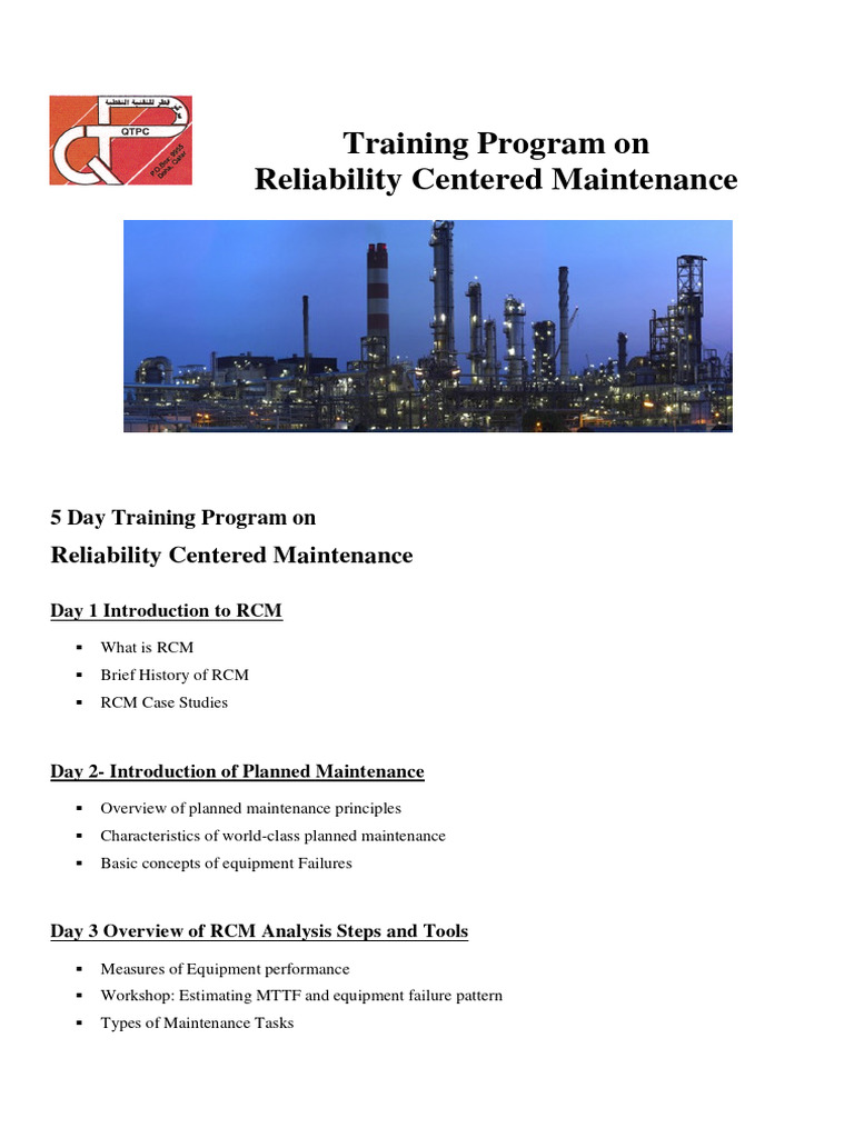 Reailibity Centered Management RCM | PDF | Reliability Engineering | Systems Engineering