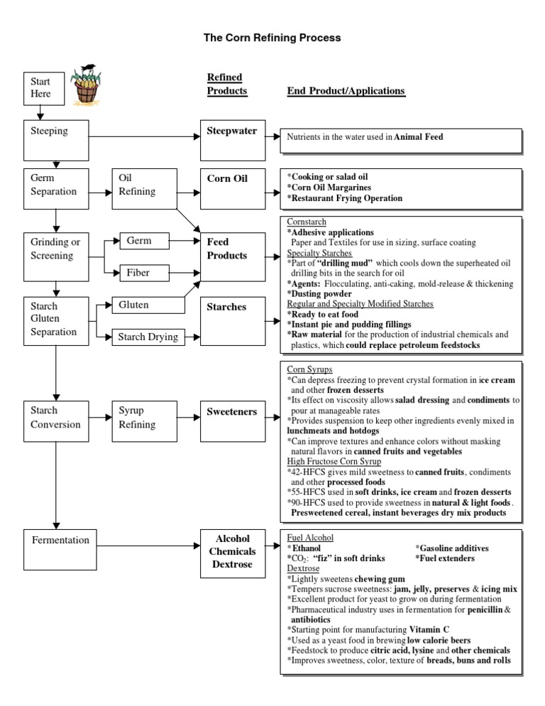 Corn Refining Process Overview | PDF