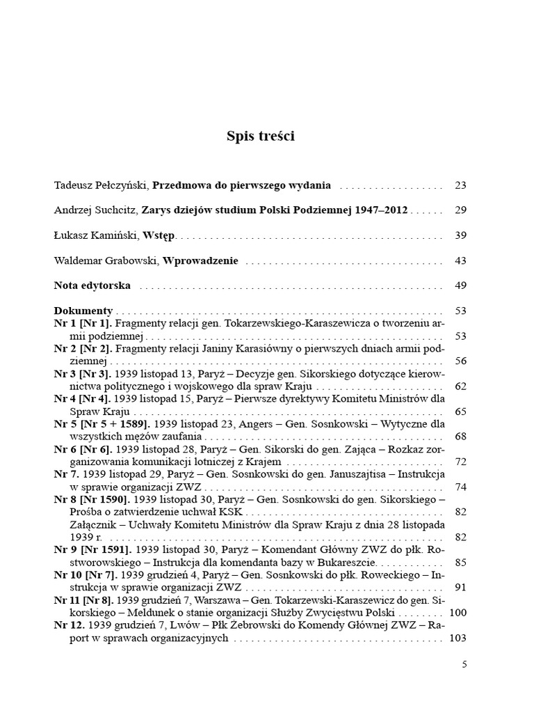 PDF File 0008 149777 AK-w-dokumentach - Spis-Tresci Cz.1-I-2 | PDF