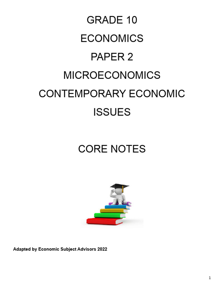 Grade 10 Economics Paper 2 Notes | PDF | Demand | Market (Economics)