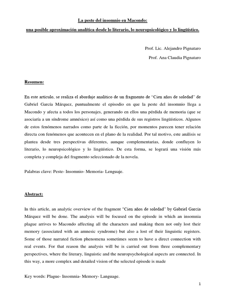 Pignataro, A LaPeste | PDF | Amnesia | Memoria