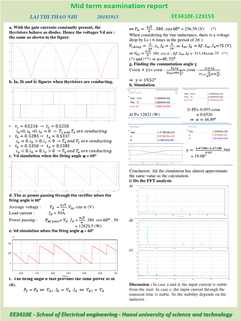 Calculation On Power Electronic | Download Free PDF | Rectifier | Power Electronics