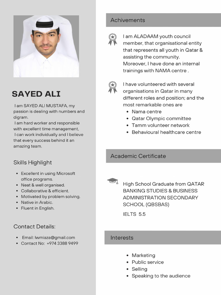 Sayed Ali CV | PDF